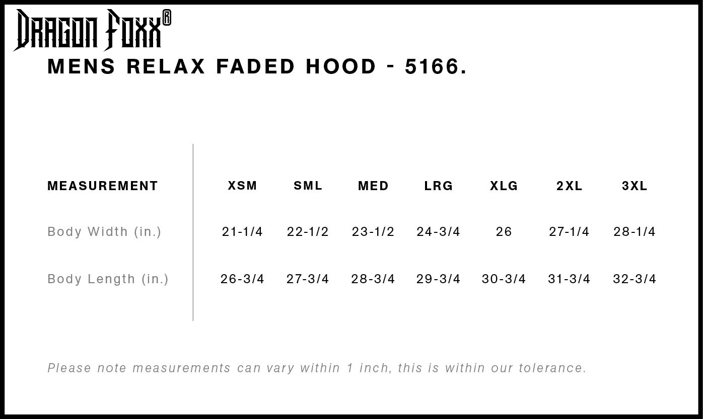 Men's Relax Faded Powder Hoodie – Dragon Foxx®