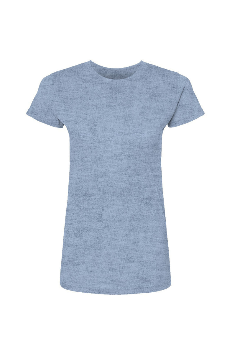 Women's Heather Athletic Blue Poly-Rich T-Shirt - DRAGON FOXX™