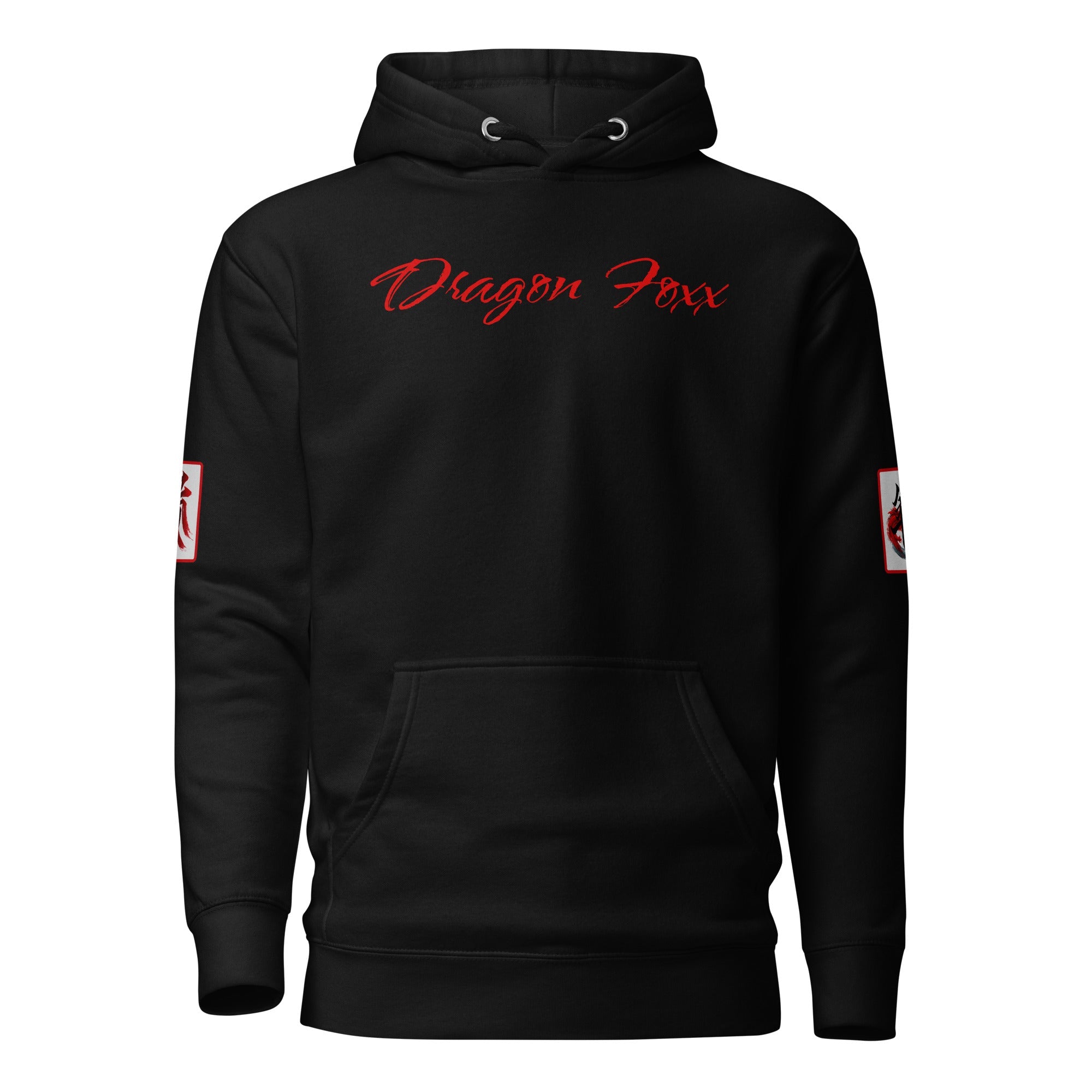 Crimson Drake - Dragon Foxx™ Men's Black Hoodie – DRAGON FOXX™