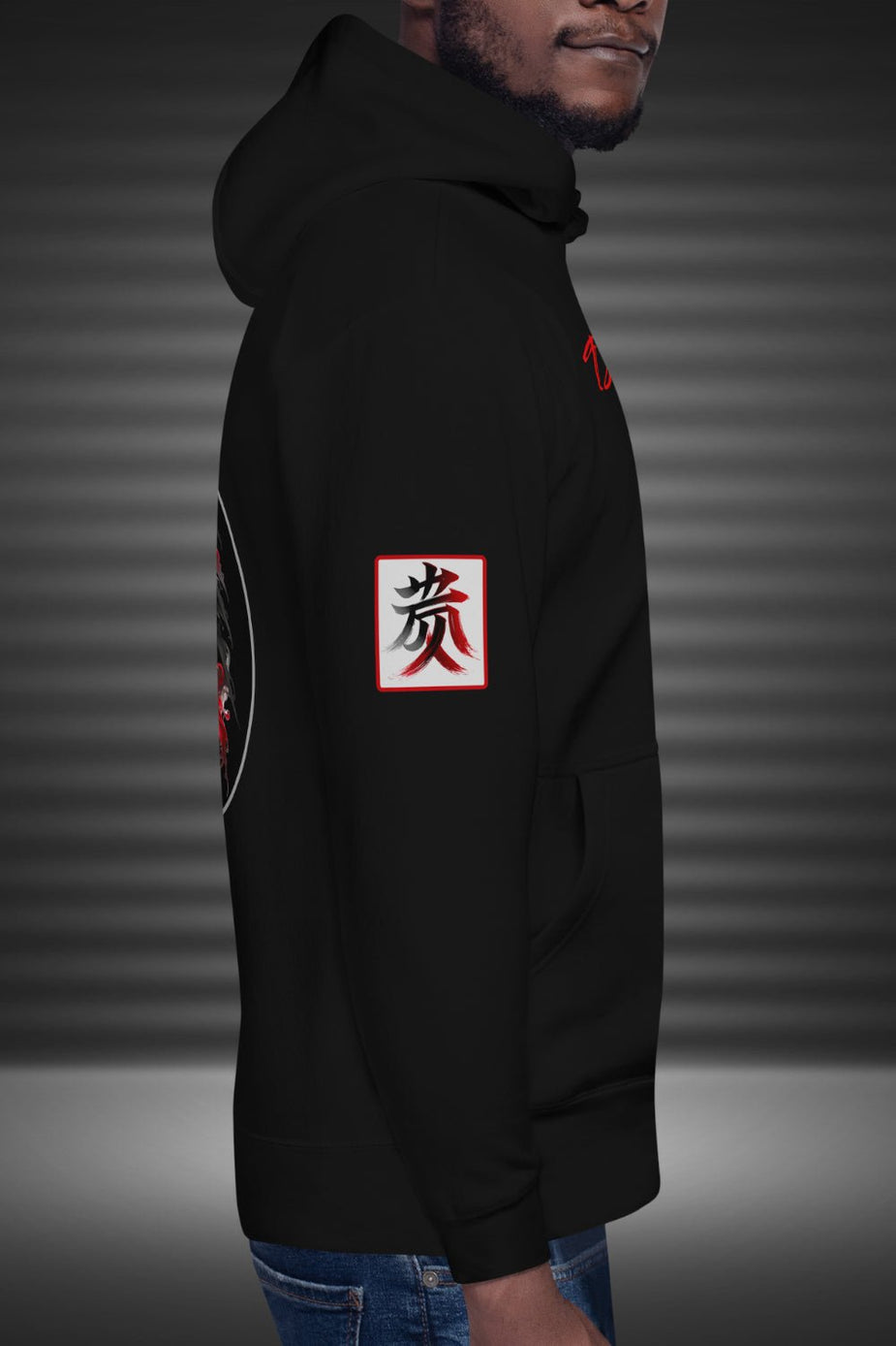 Crimson Drake - Dragon Foxx™ Men's Black Hoodie – Dragon Foxx®