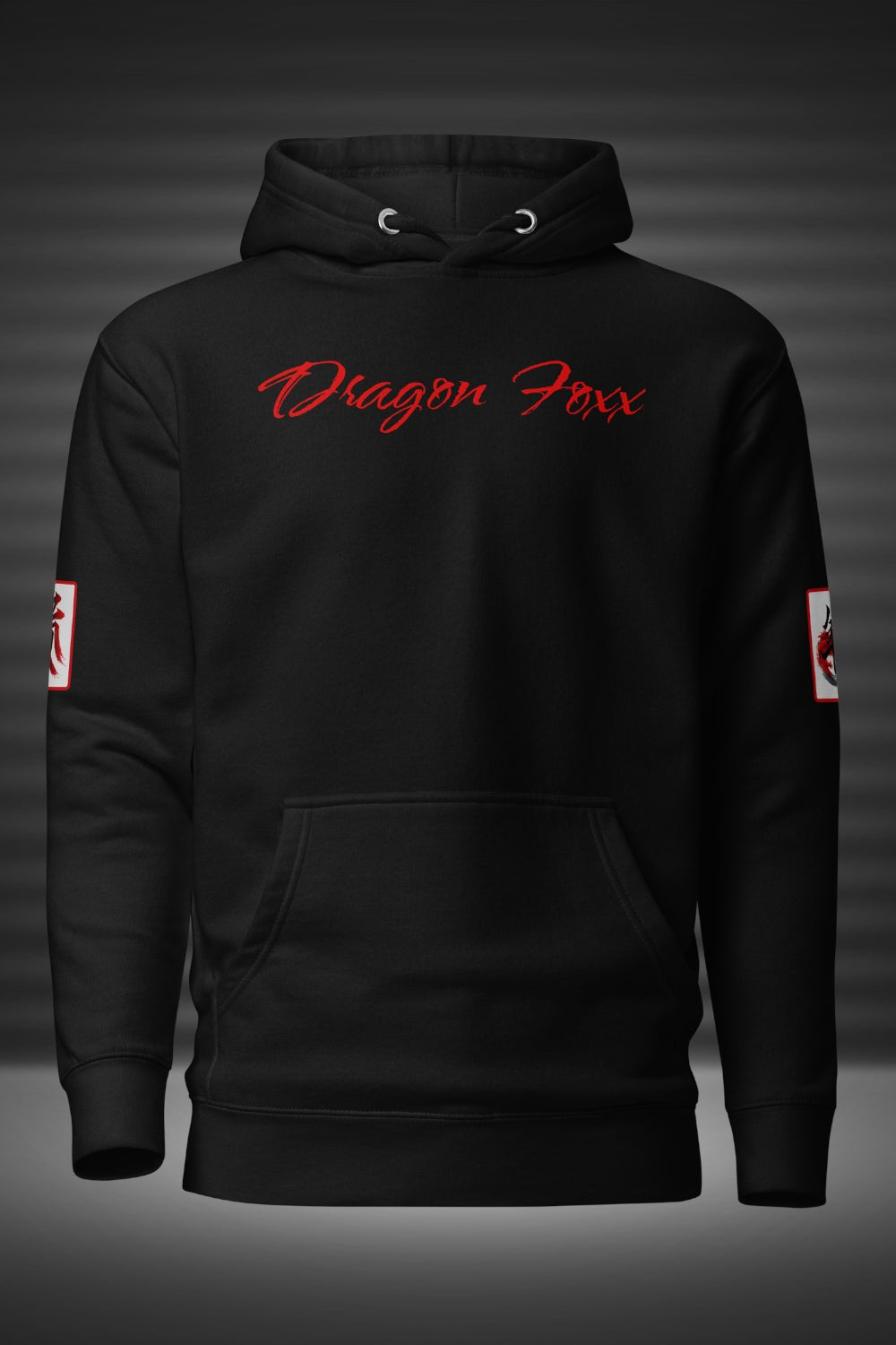 Crimson Drake - Dragon Foxx™ Men's Black Hoodie – Dragon Foxx®