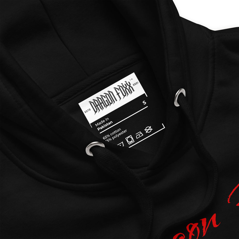Crimson Drake - Dragon Foxx™ Men's Black Hoodie – Dragon Foxx®