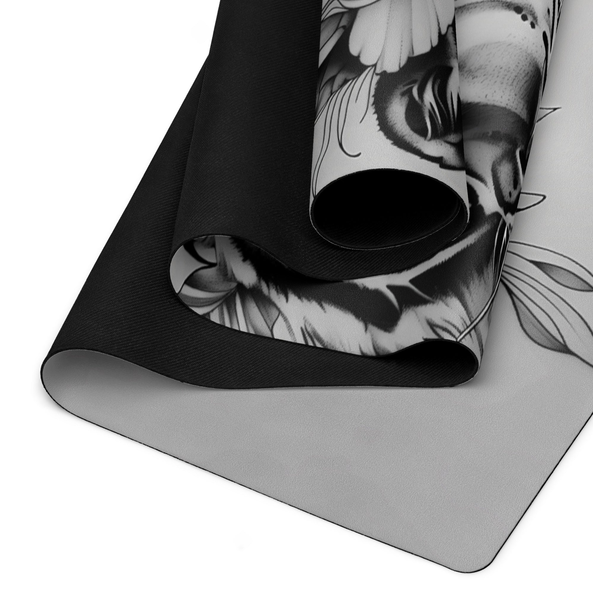 Surine Tiger - Dragon Foxx™ Yoga Mat - Gray Wash Art – DRAGON FOXX™